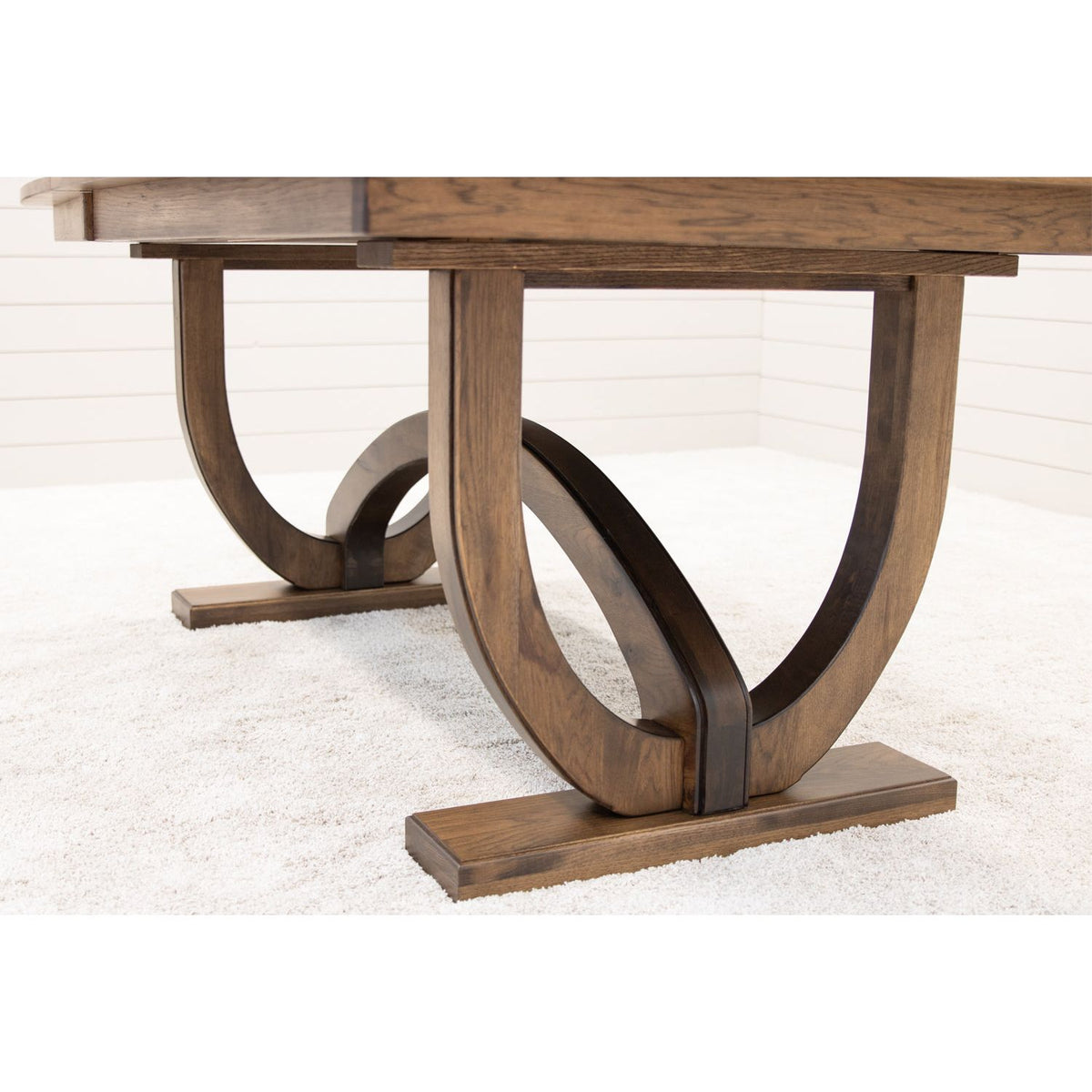 Biltmore Rustic Hickory Wood Extending Dining Table in Cocoa Light