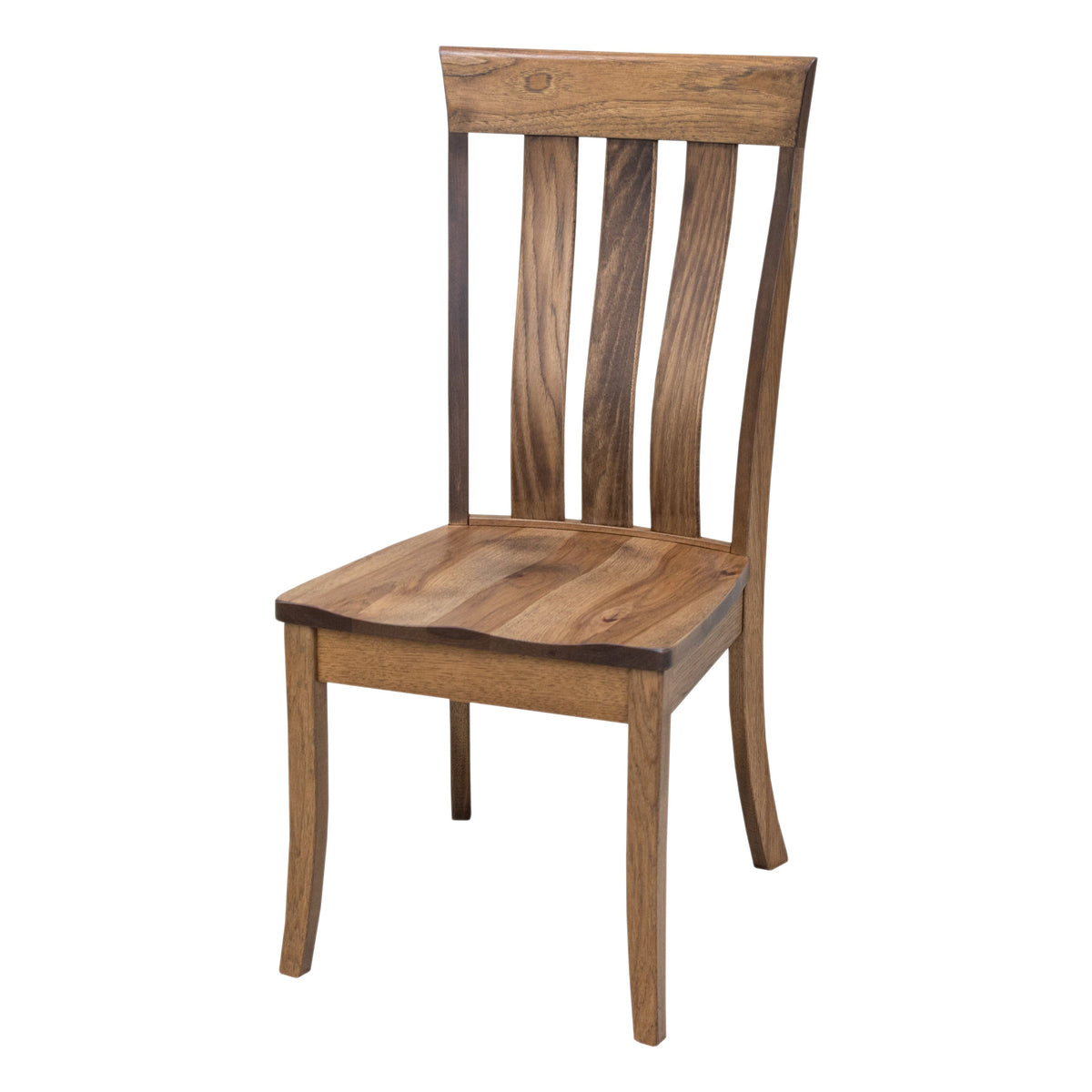 Curlew Solid Hickory Wood Side Dining Chair in Cocoa Light