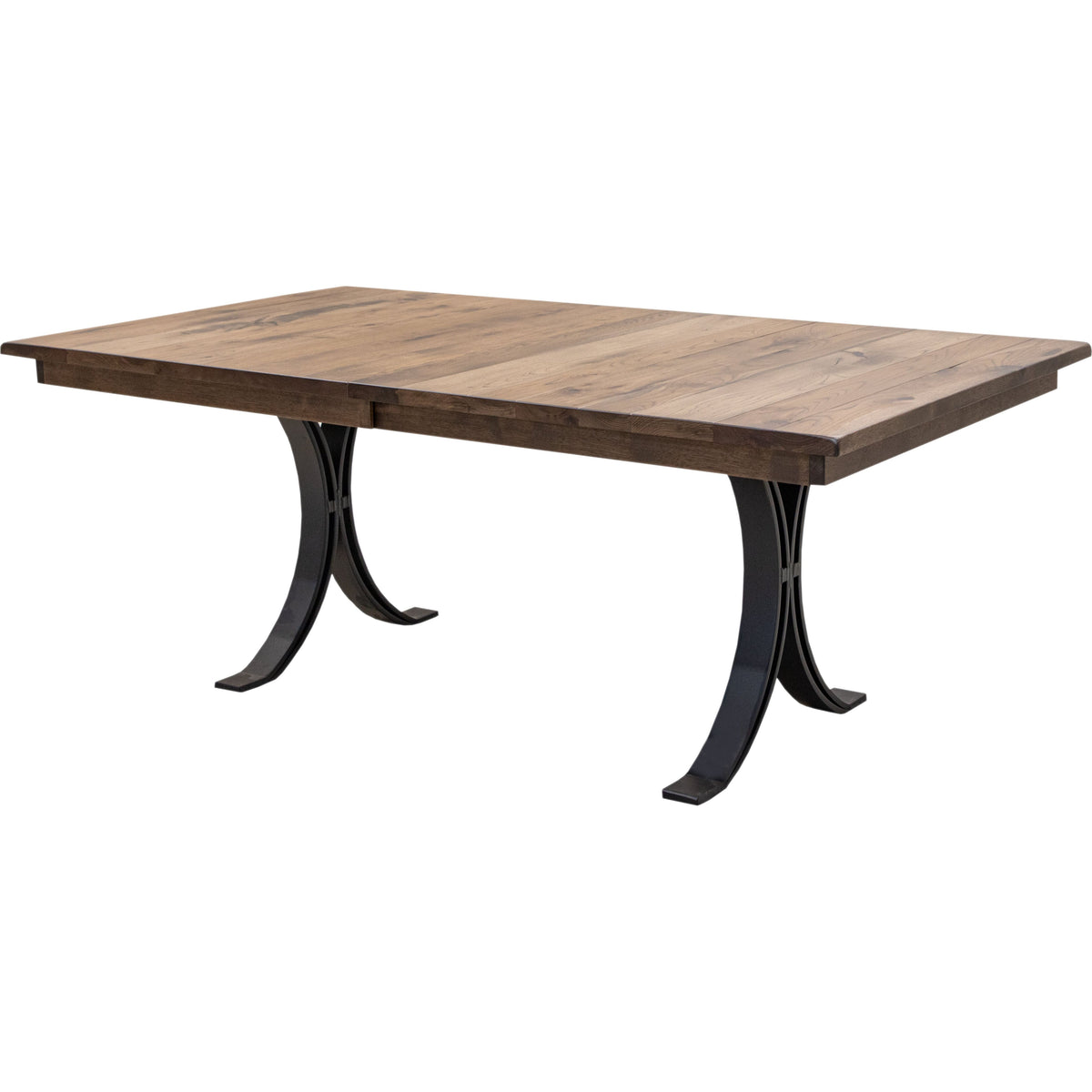Eclipse Rustic Hickory Wood Extending Dining Table in Cocoa Light