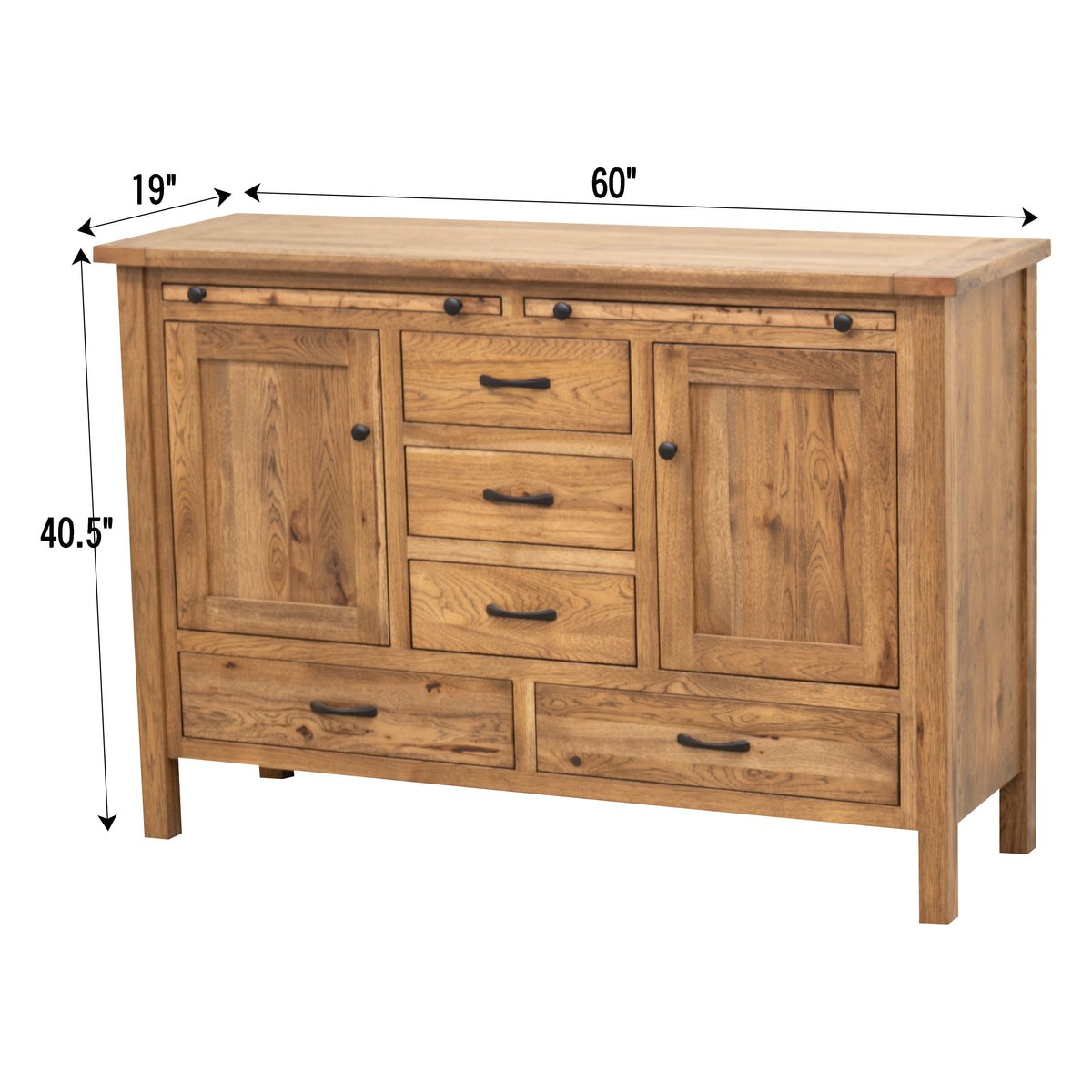 rustic wood sideboard
