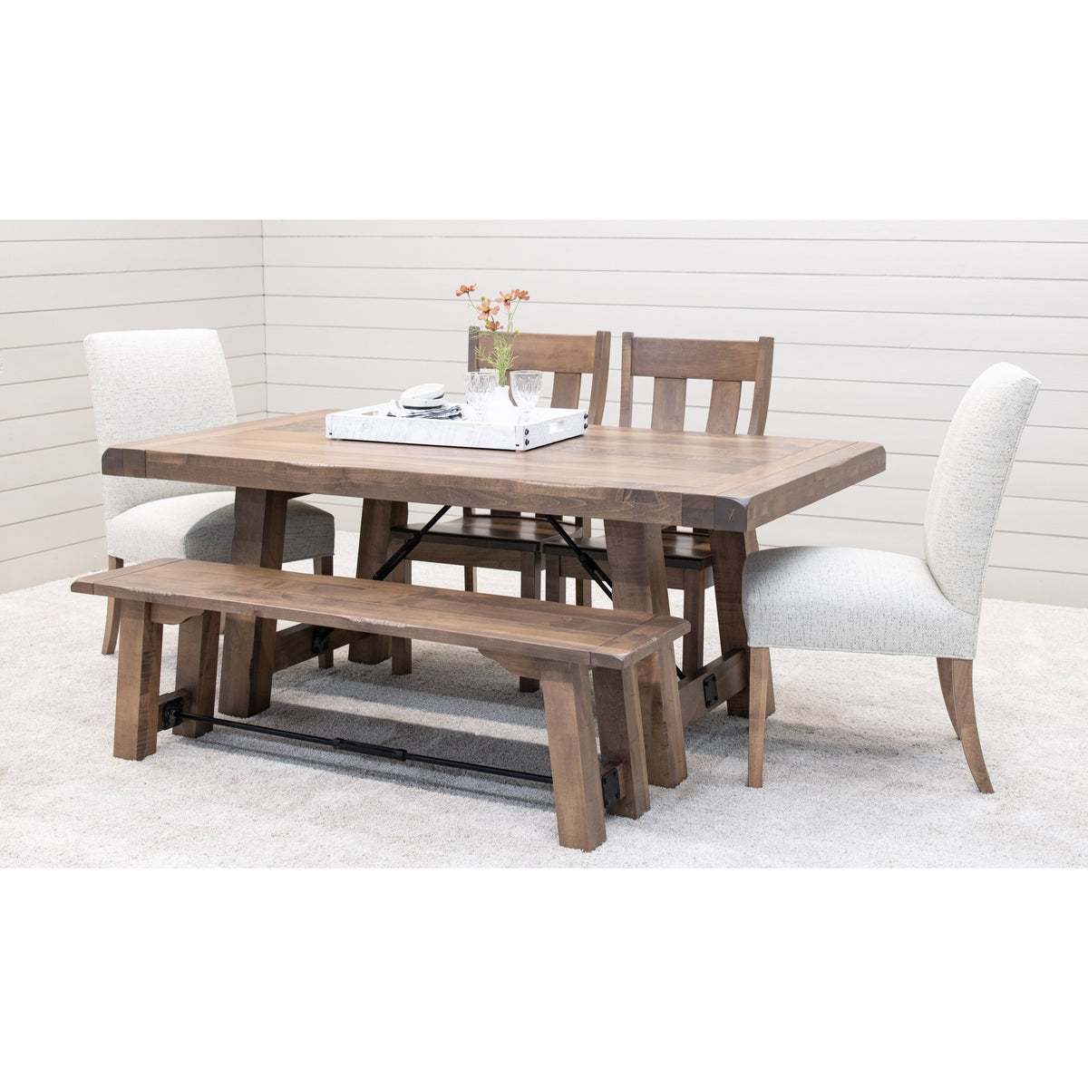 Urbana Maple Wood Side Dining Chair in Willowbend