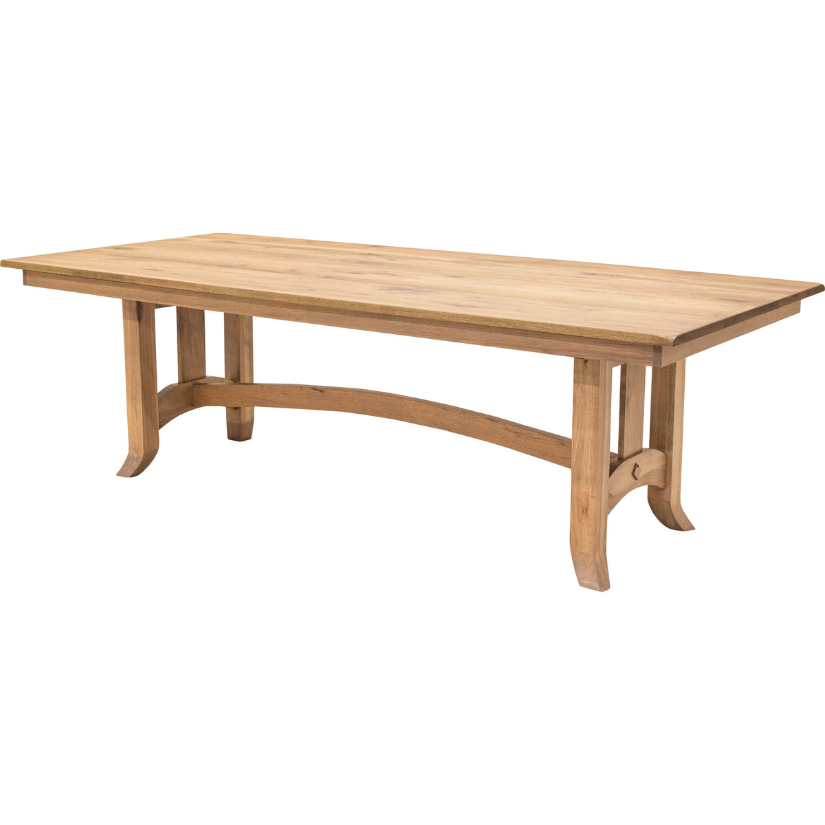 Shaker Hill Solid Hickory Wood Extending Dining Table in Willowbend