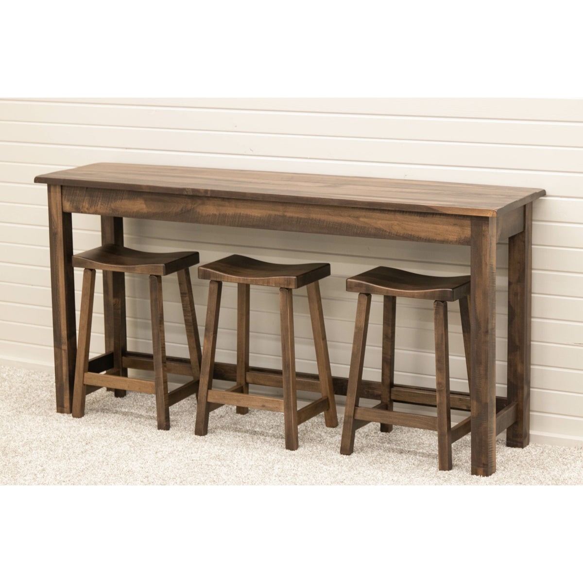 Milltown Maple Wood Sofa Bar Table in Cocoa Light