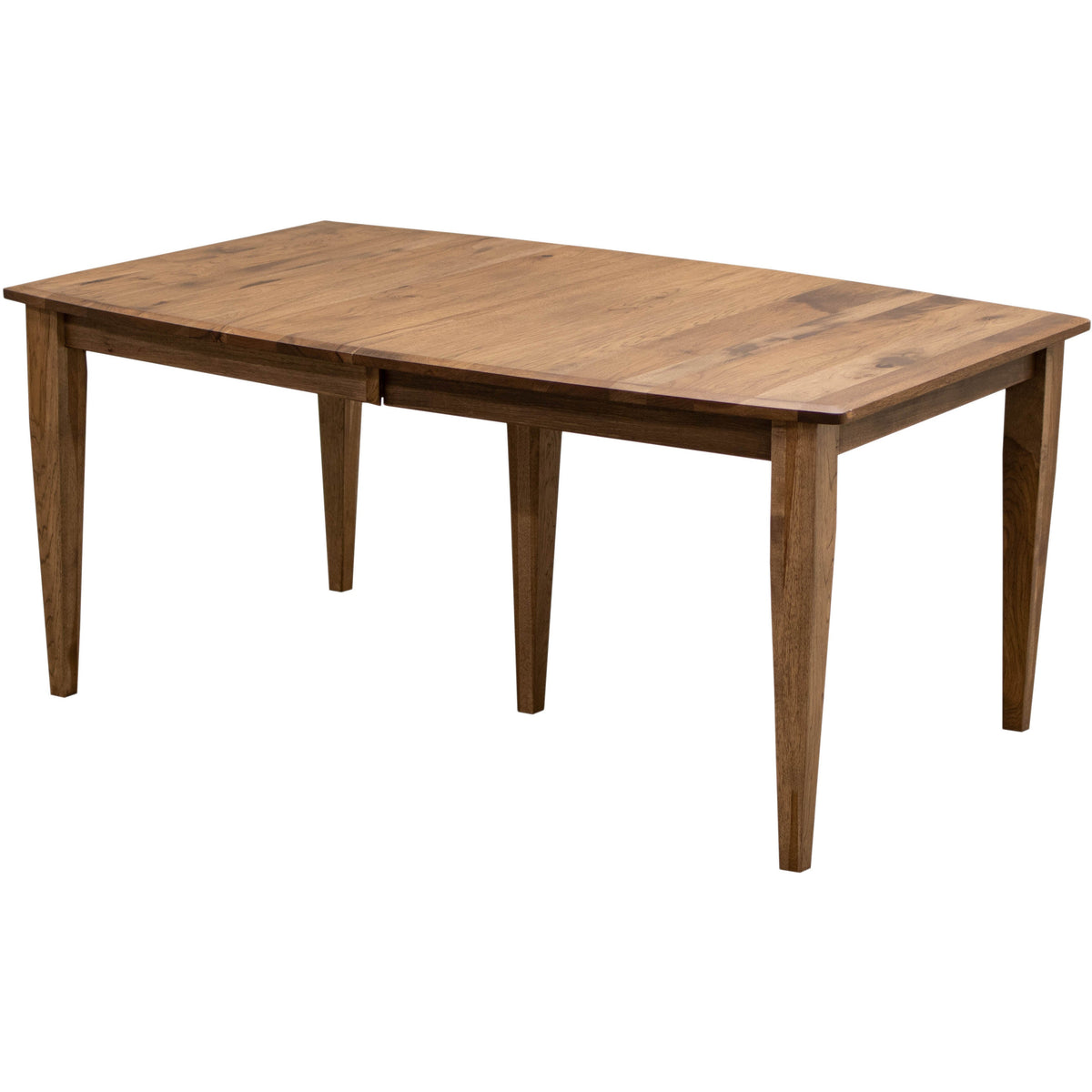 Classic Shaker Rustic Hickory Wood Dining Table in Cocoa Light
