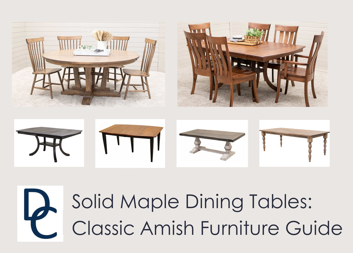 Solid Maple Wood Dining Table | Amish Maple Dining Furniture