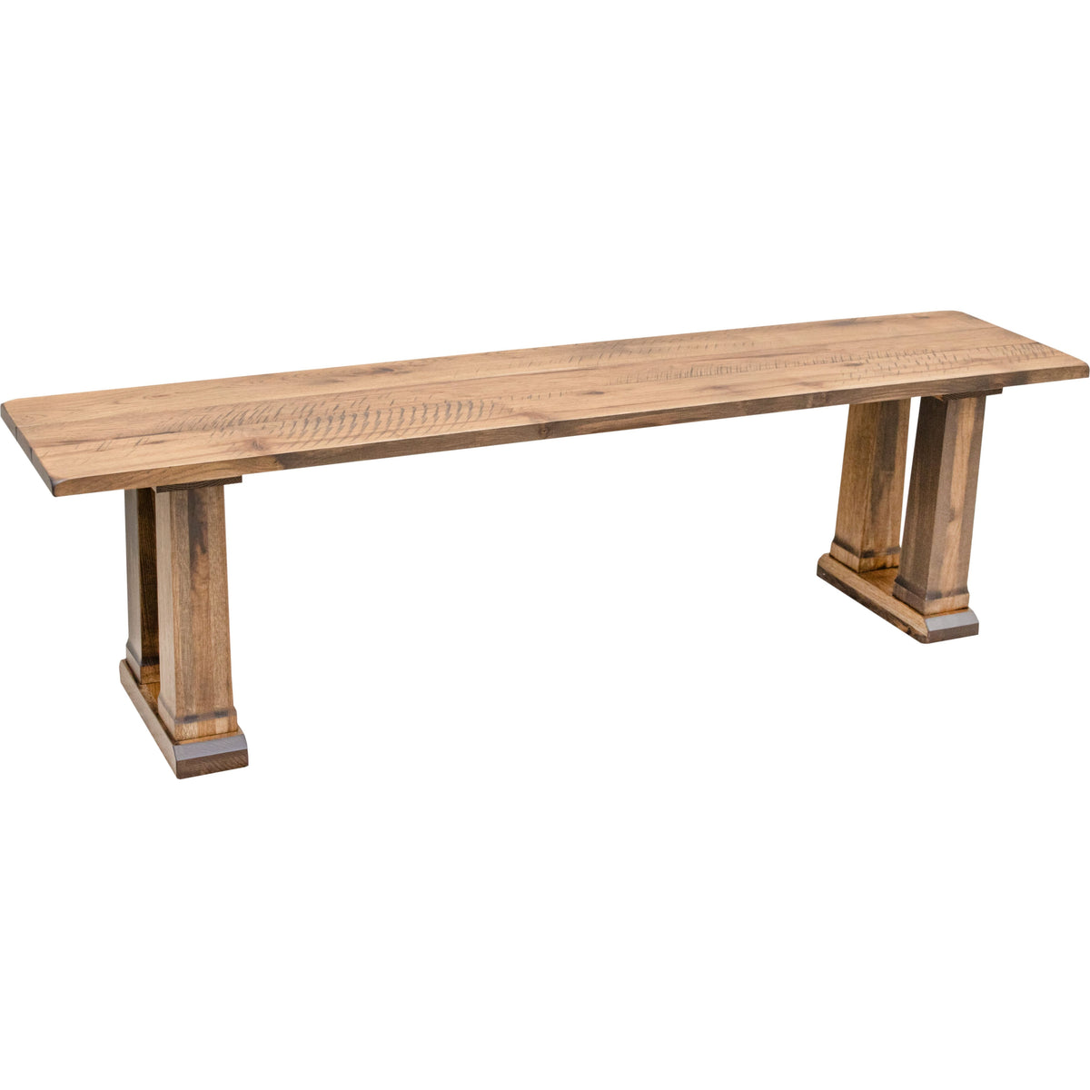 Rowan Solid Hickory Wood Dining Bench in Willowbend