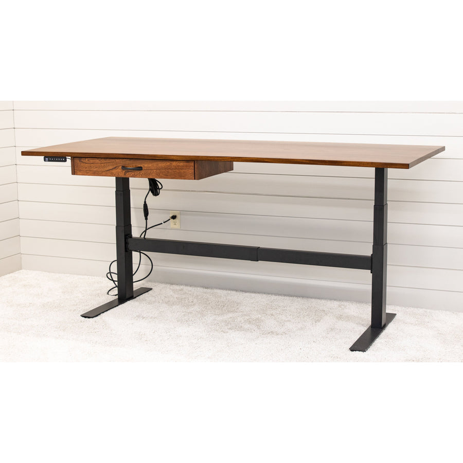 Solid Wood Adjustable Desks | Standing Desk with Drawers
