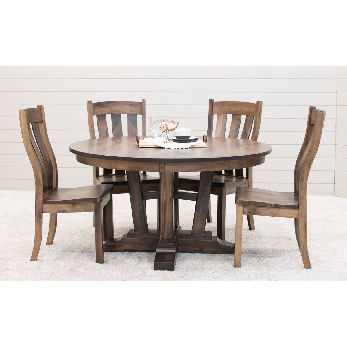 Logan Maple Wood Side Dining Chair in Cocoa Light