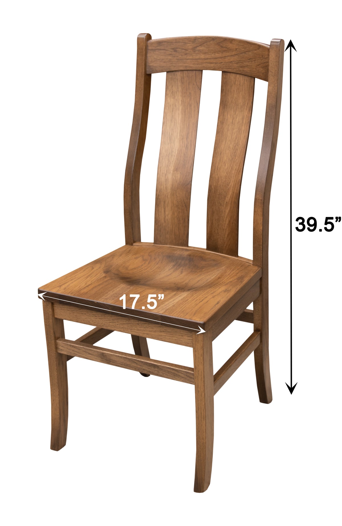 Arlington Hickory Wood Side Dining Chair | ASB Dimensions
