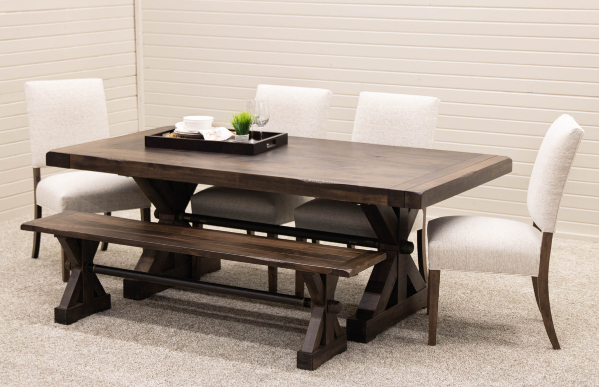 Extendable Trestle Table Designs | Solid Wood Trestle Tables