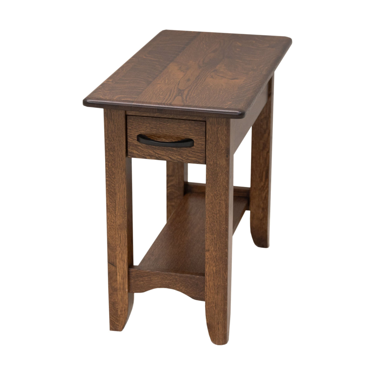Austin Solid Quartersawn White Oak Wood Small Rectangle Open End Table