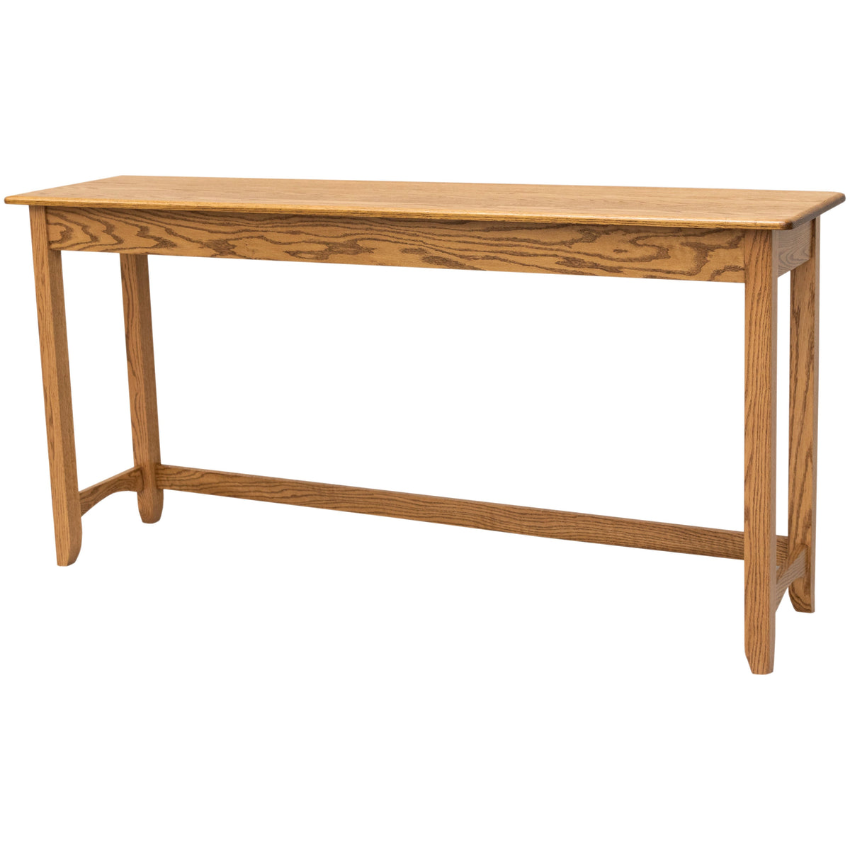 Austin Red Oak Wood Sofa Bar Table in Fruitwood Color