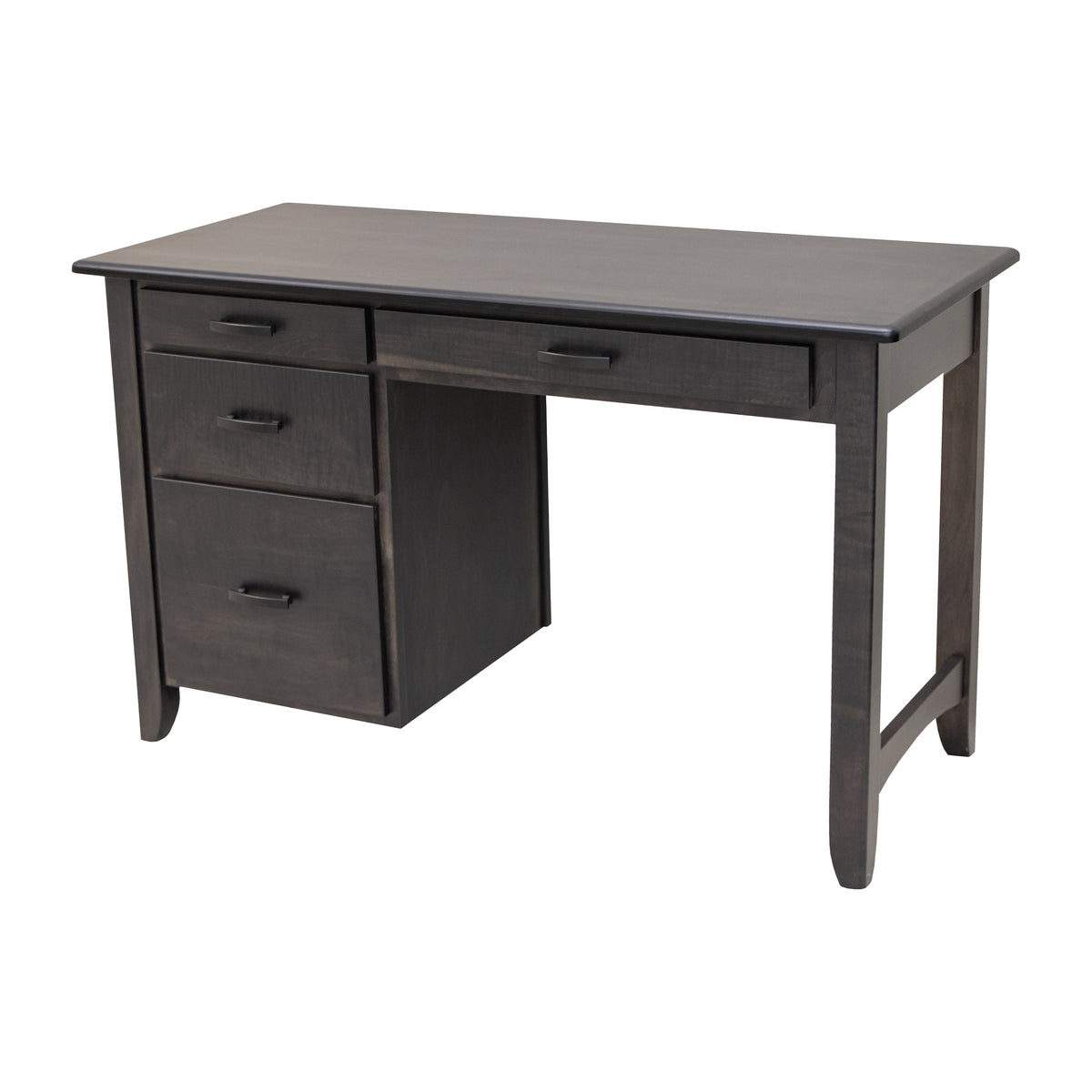 Austin Black Small Solid Maple Wood Desk in Dark Knight Color