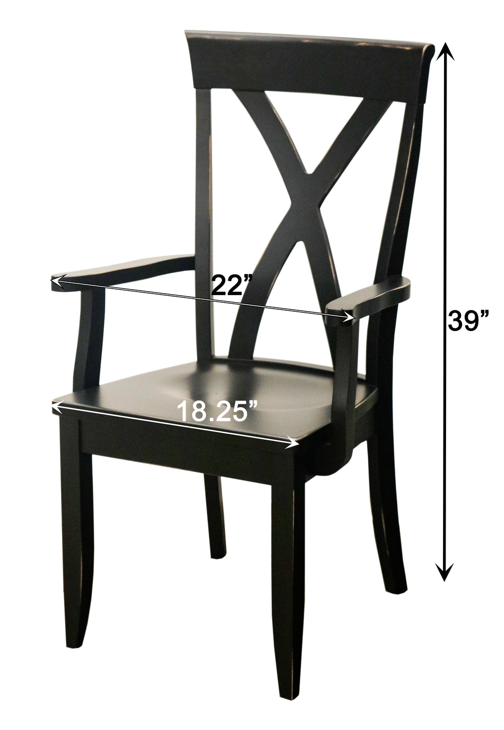Brooke Arm Dining Chair Dimensions
