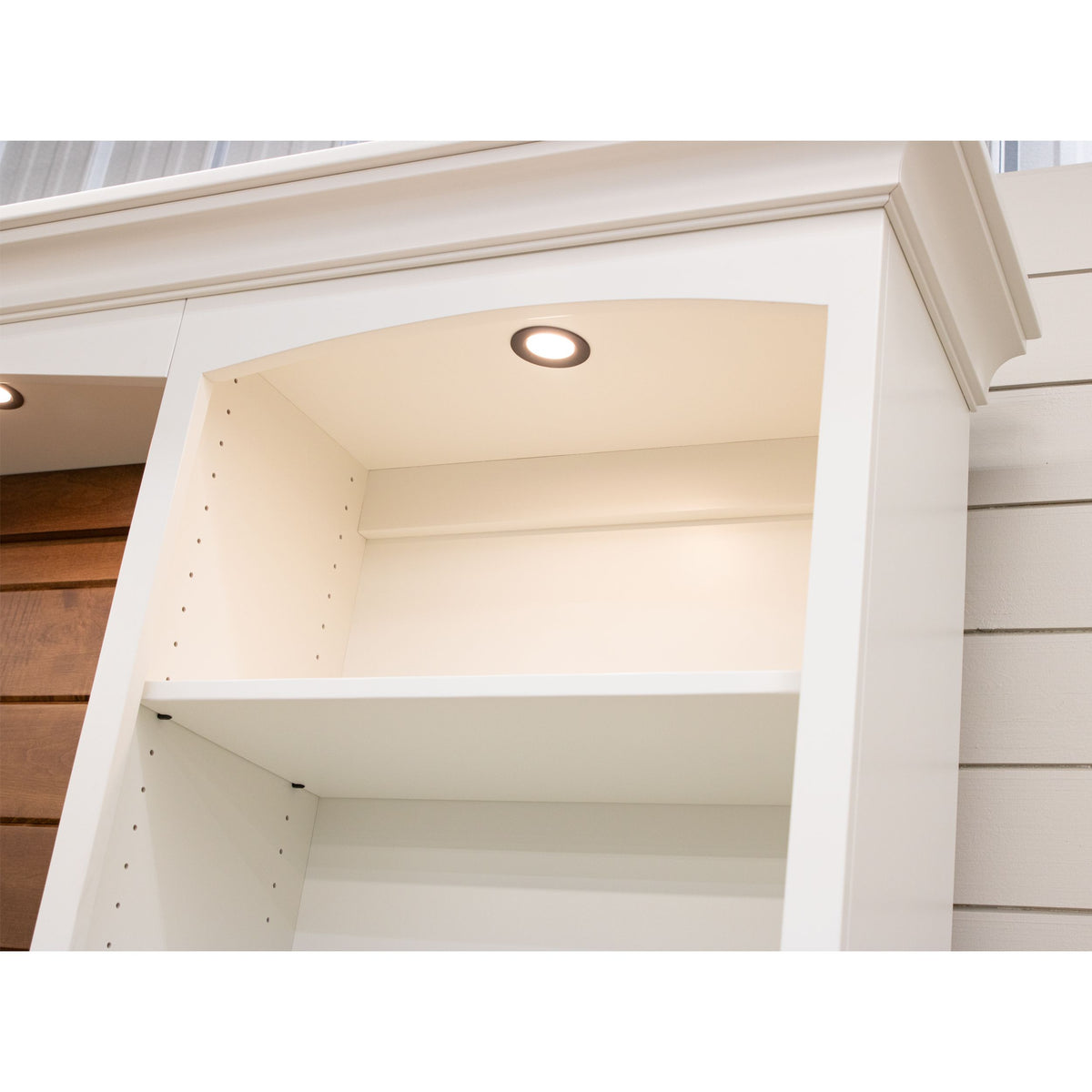 Camden White Solid Maple Wood Entertainment Center