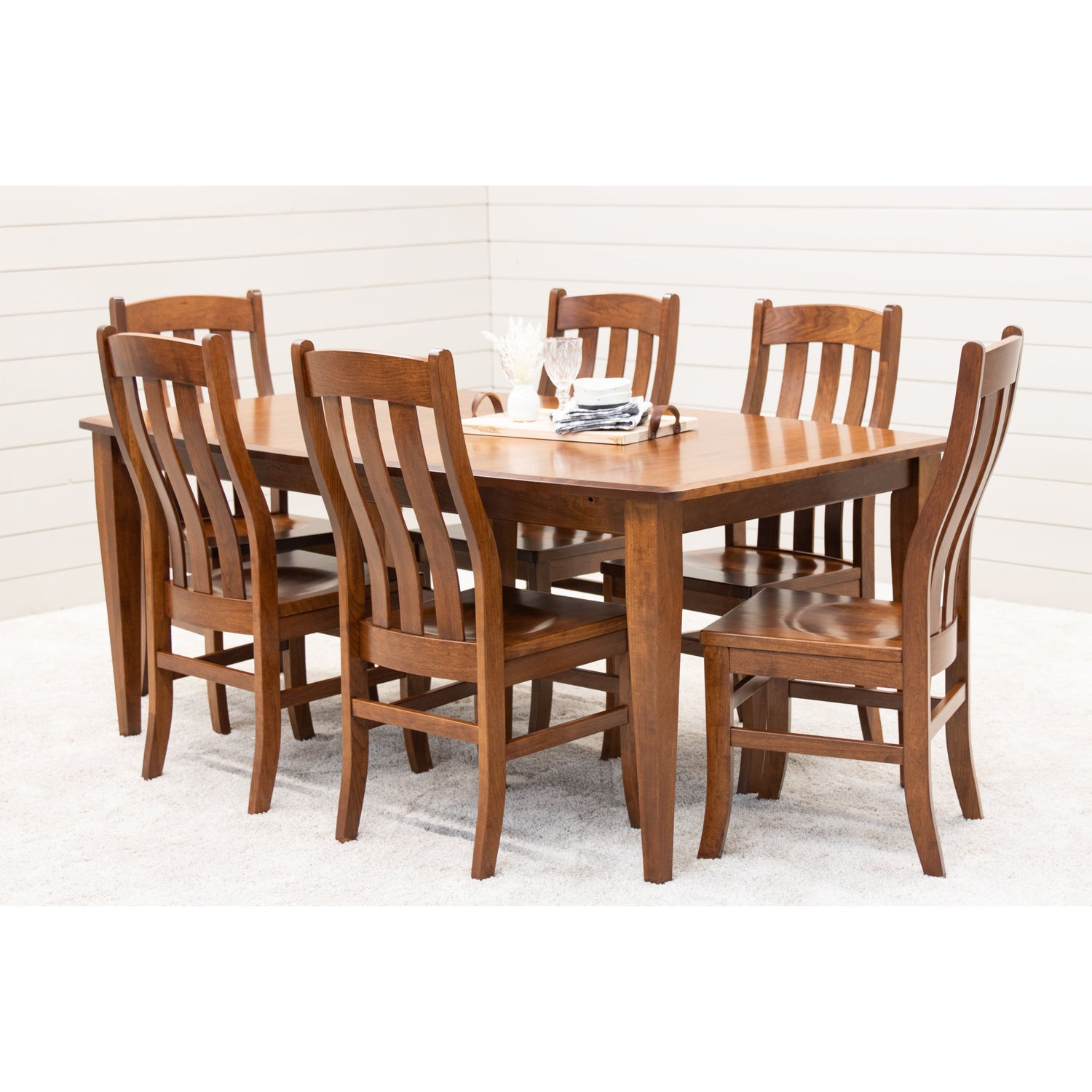 All Extendable, Amish Dining Tables are Available in Solid Cherry Wood