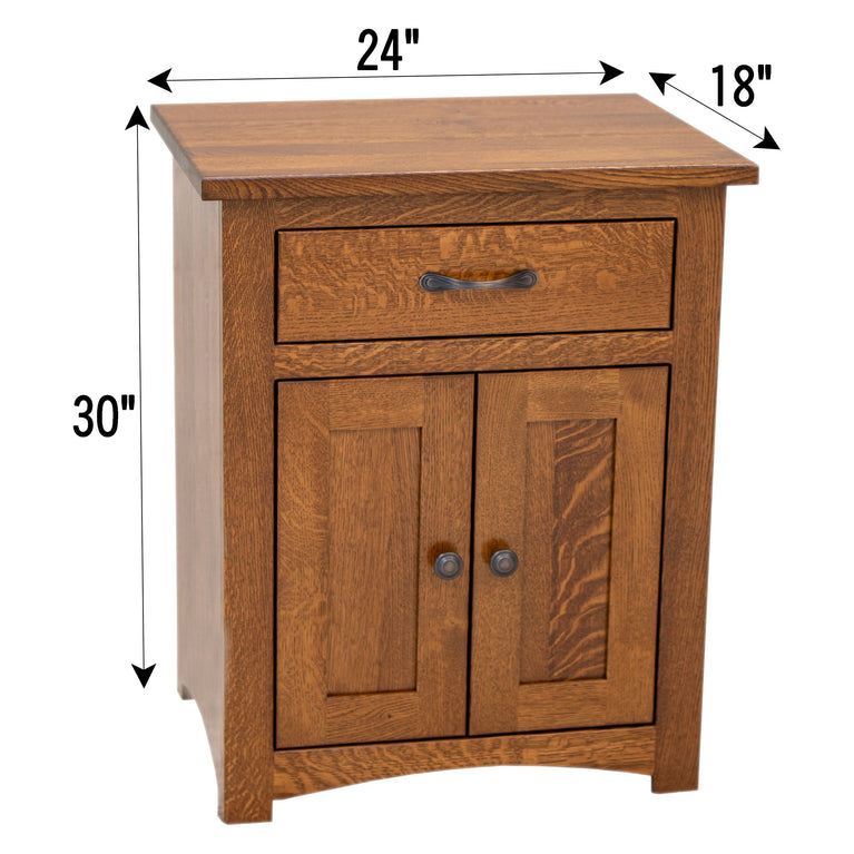 Craftsman Mission 2-Door Nightstand