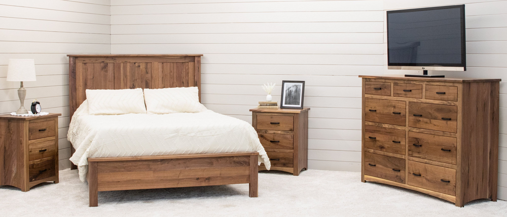 Solid Walnut Bedroom Furniture | Walnut Dresser | Walnut Bed