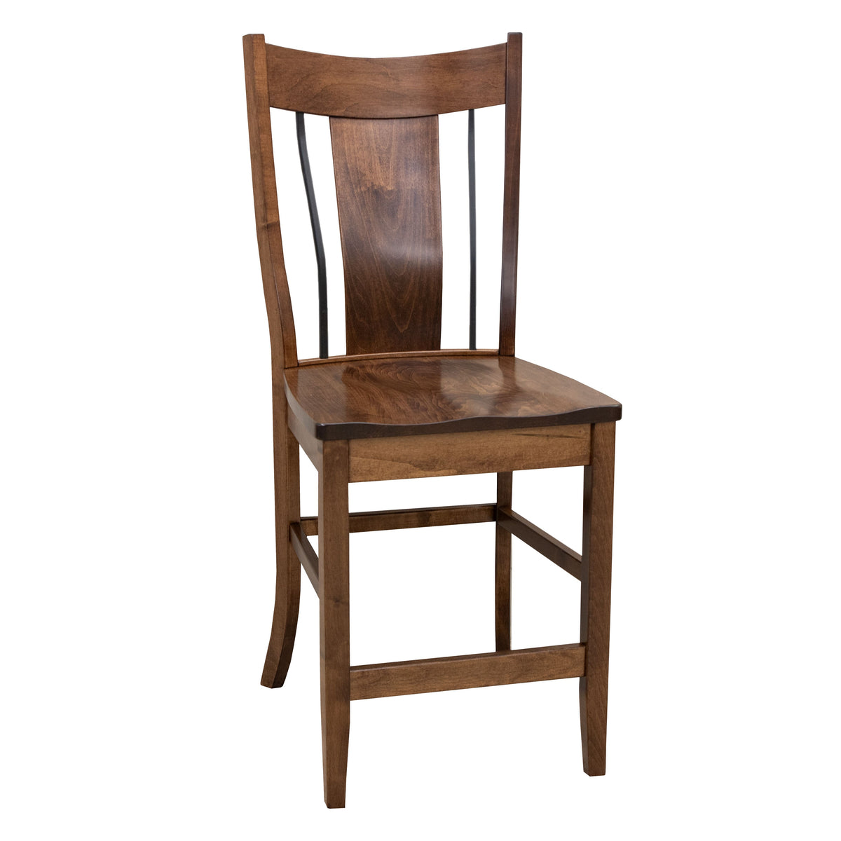 Eagle 24" Maple Wood Stationary Bar Stool in Asbury Stain