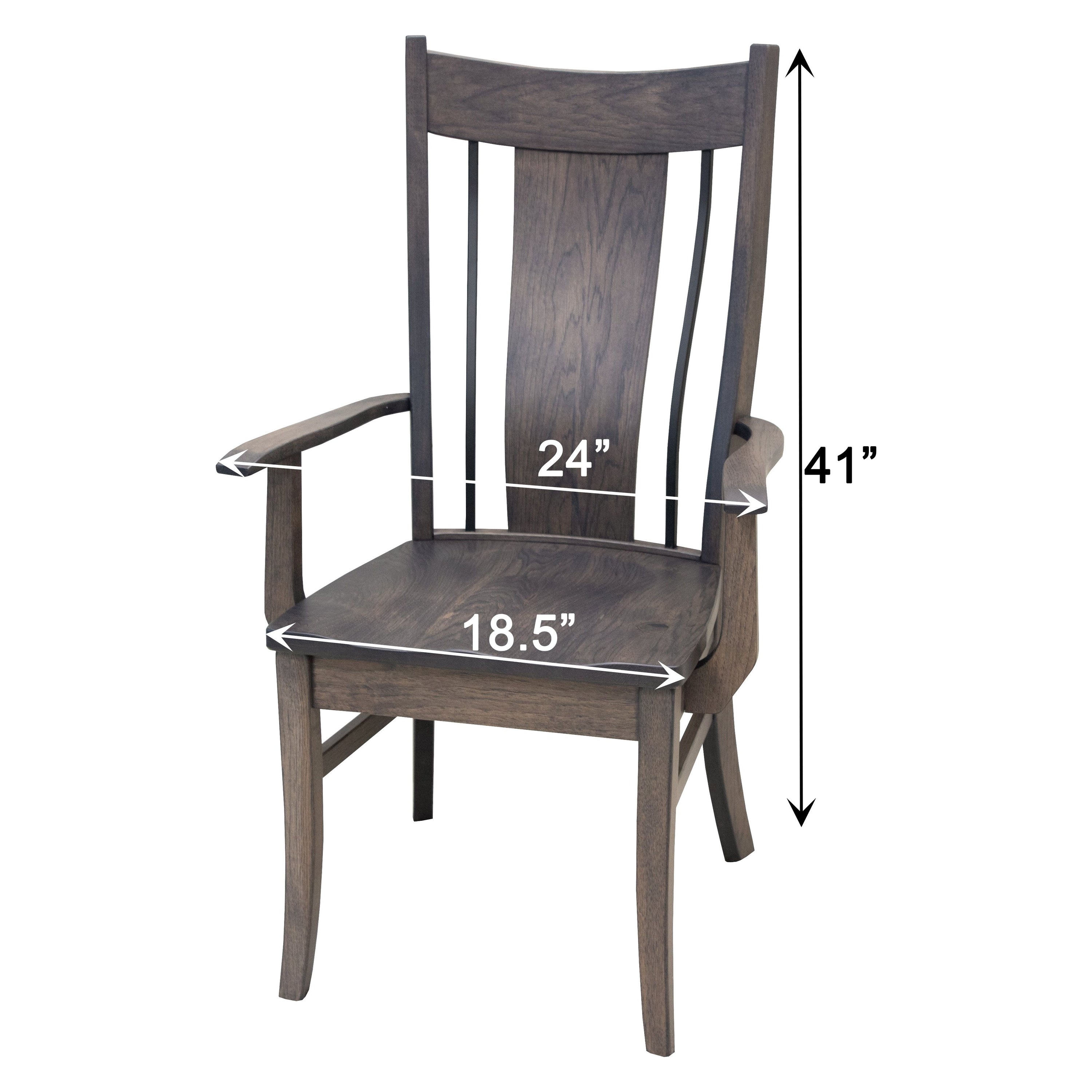 Eagle Arm Dining Chair with Wrought Iron Dimensions