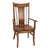 Eagle Solid Hickory Wood Arm Dining Chair in Asbury Brown