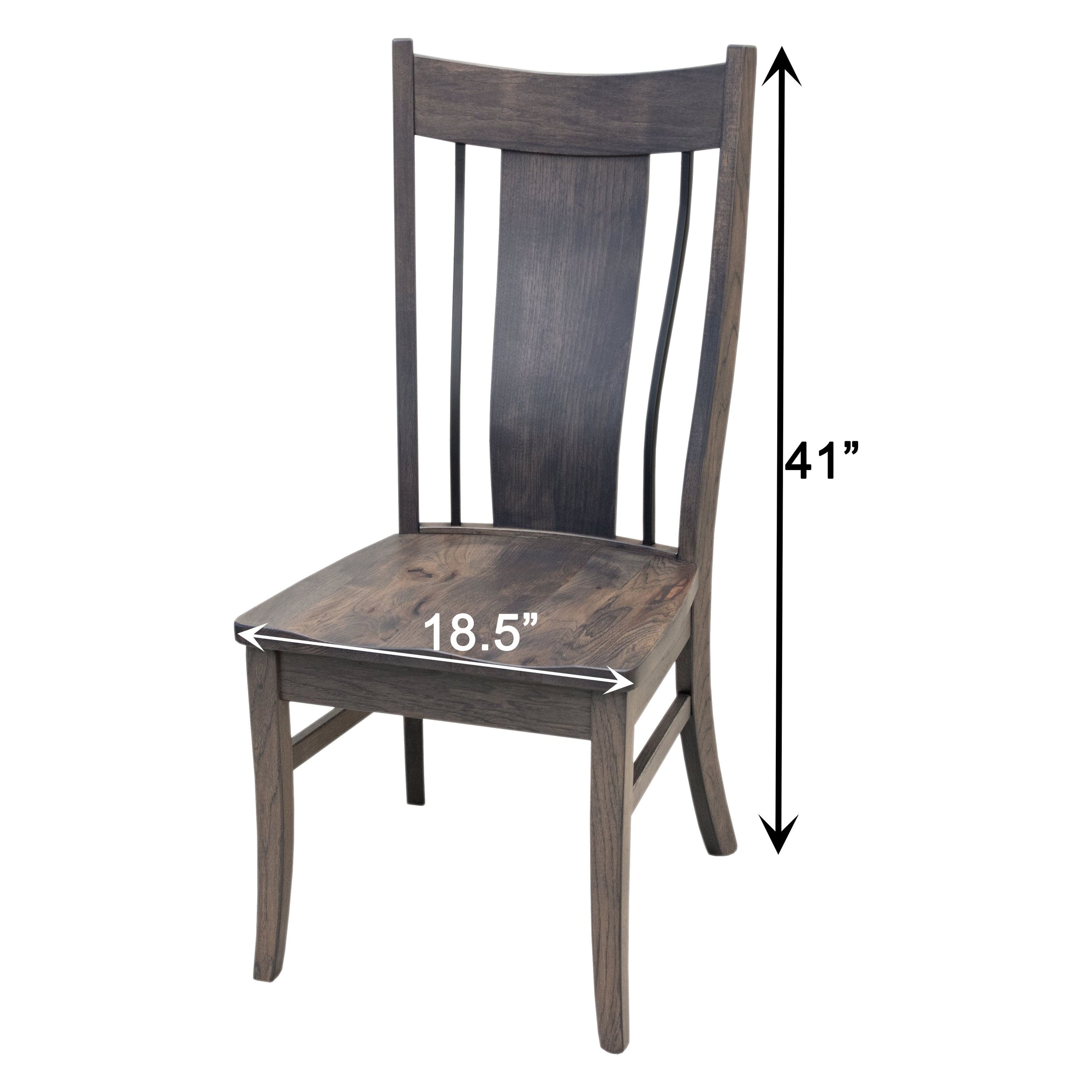 Eagle Side Dining Chair with Wrought Iron Dimensions