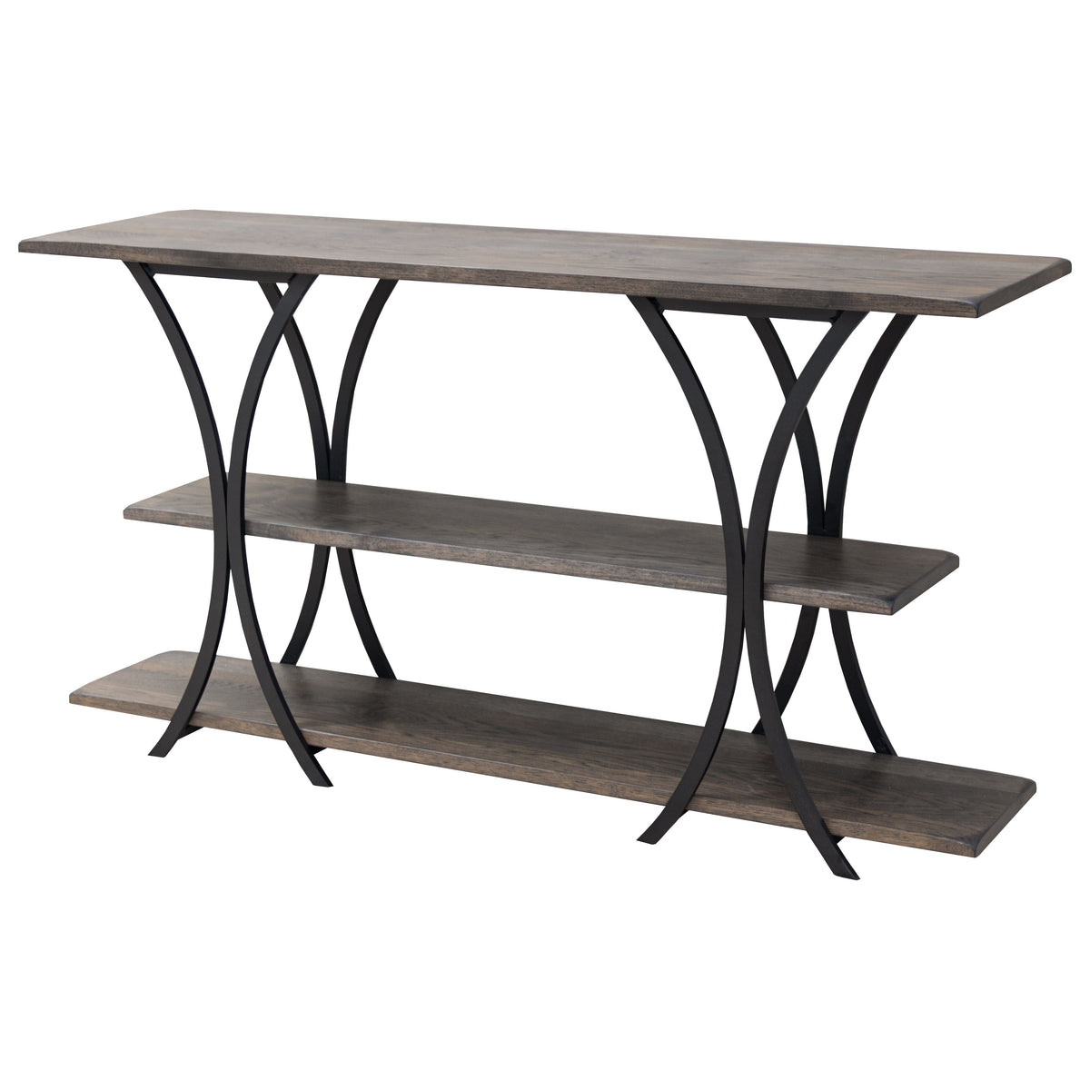 Eclipse Rustic Hickory Wood Sofa Table in Gunsmoke Color