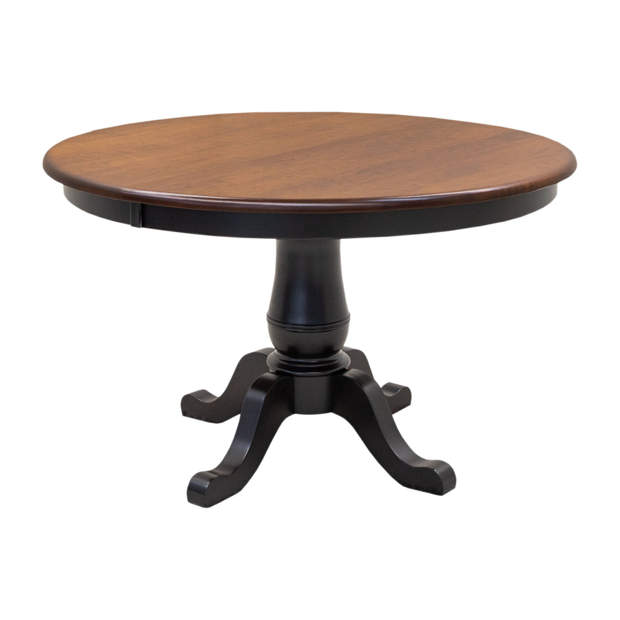Round Cherry Dining Table | Cherry Round Table with Leaf