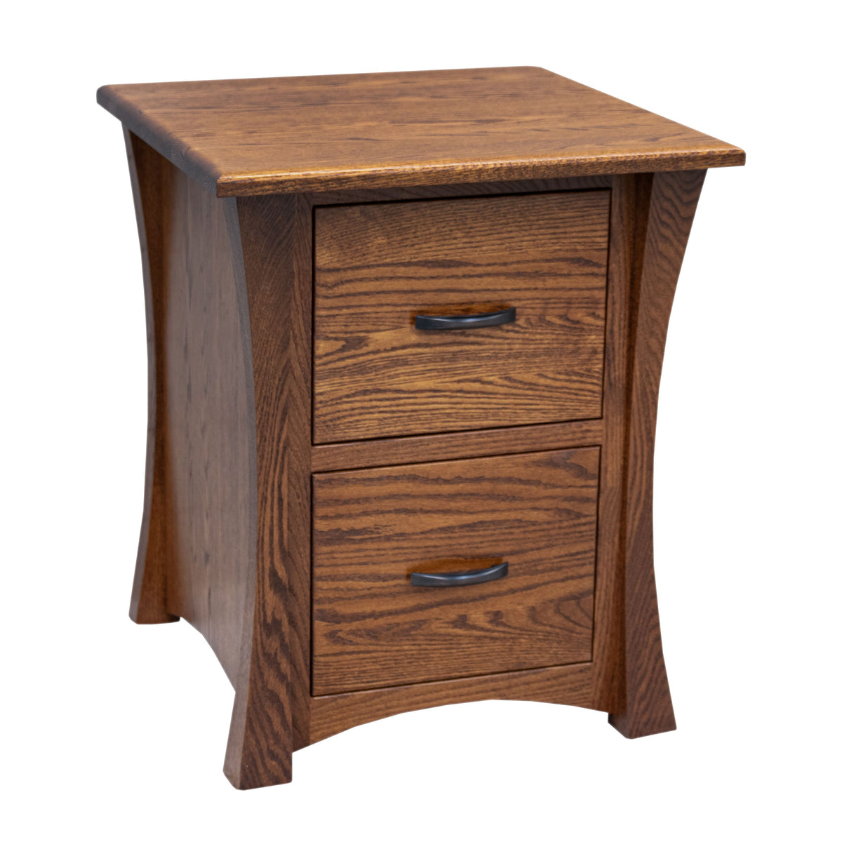 Brooklyn Oak Wood 2-Drawer File Cabinet in Asbury Color