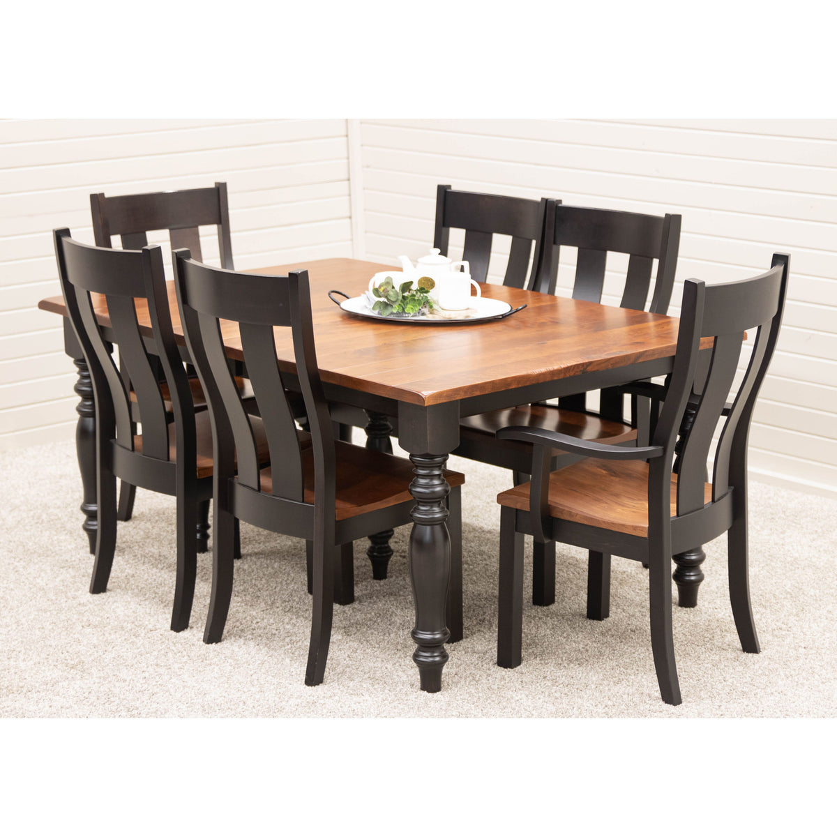 Solid Wood Dining Tables - Leg Type