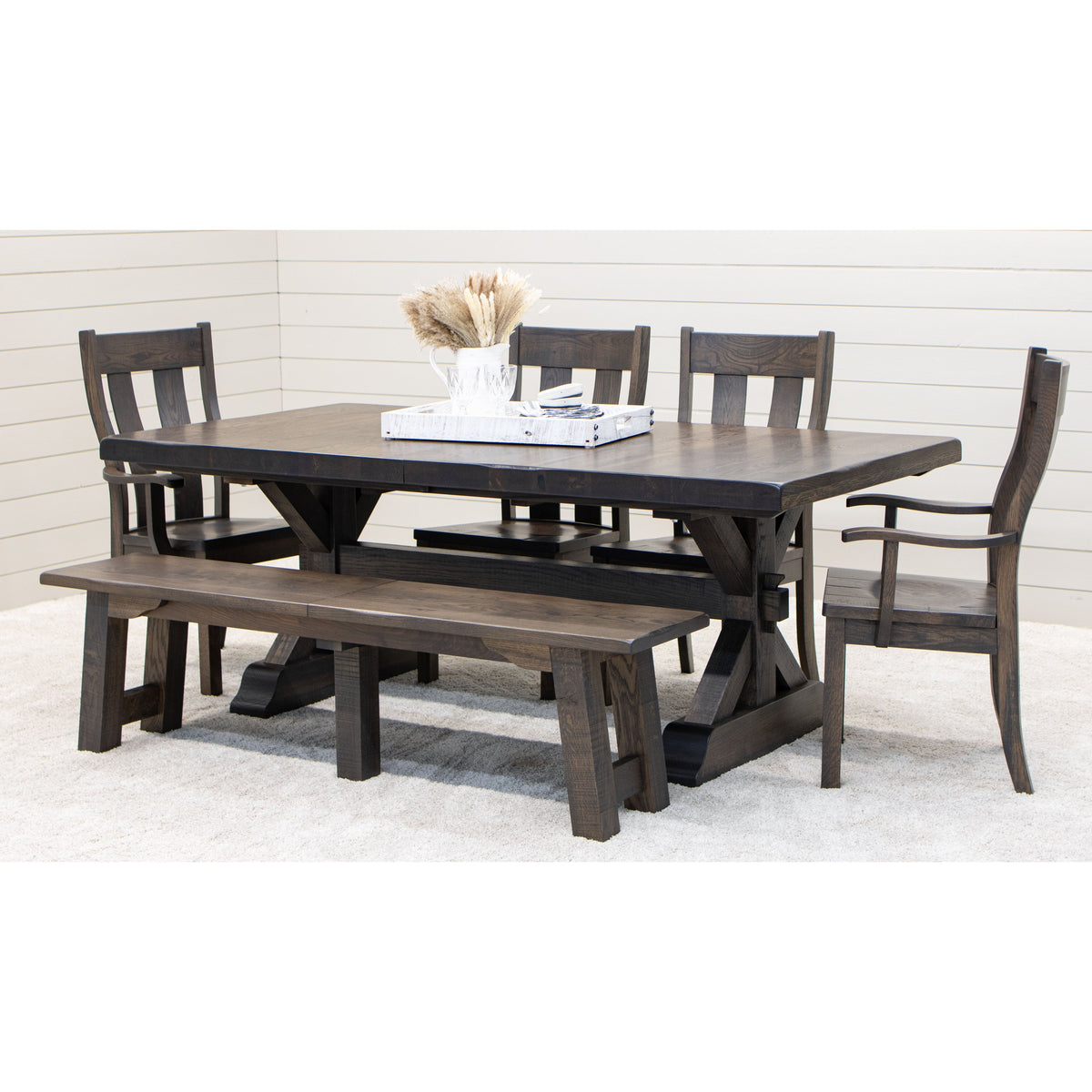 Rustic White Oak/Stone Brown