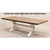 Farmhouse Trestle Style Natural Walnut Wood Extending Dining Table