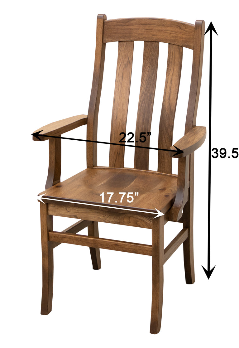 Fostoria Arm Dining Chair Dimensions