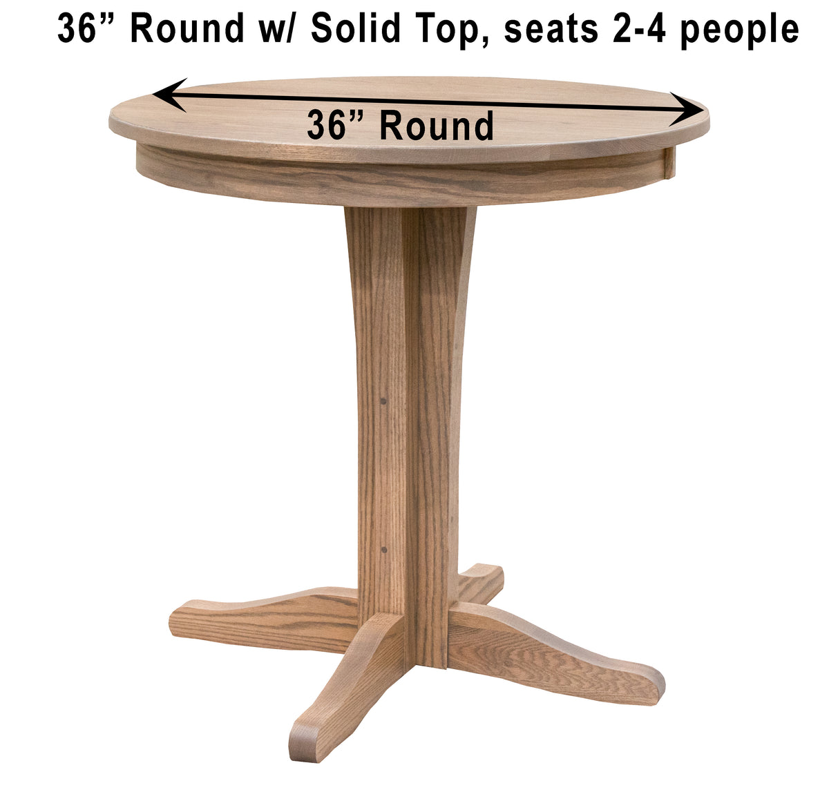 Glacier Solid Black & Cherry Wood Round Pub Table | Cherry Stain Color