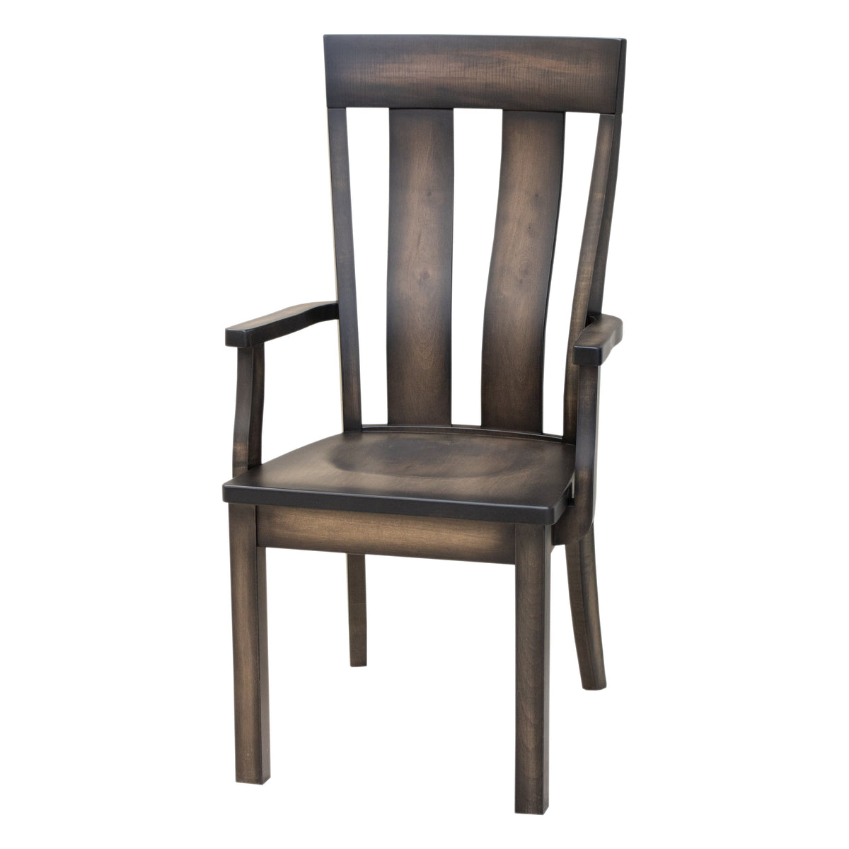 Hampton Maple Arm Dining Chair in Sandy Point with Burnished Edges