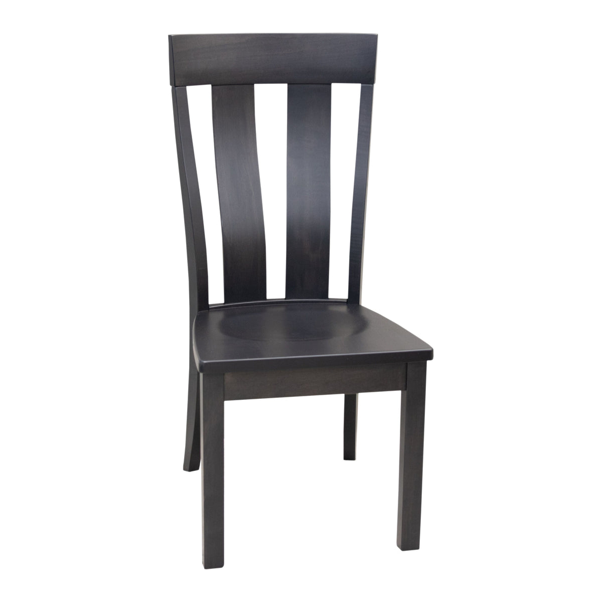 Hampton Solid Maple Wood Side Dining Chair in Dark Knight