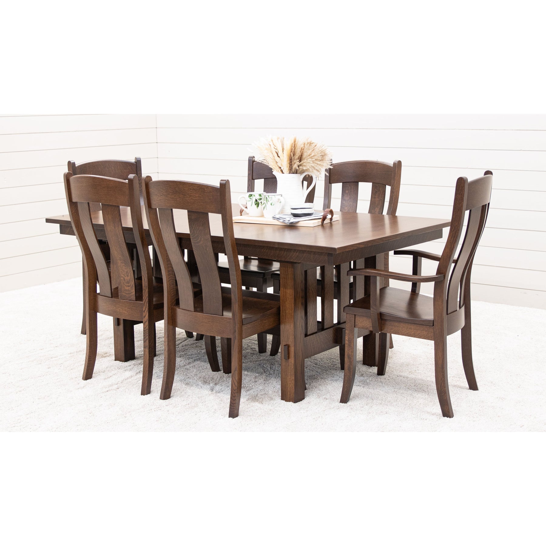 Heavy Mission Trestle Dining Set
