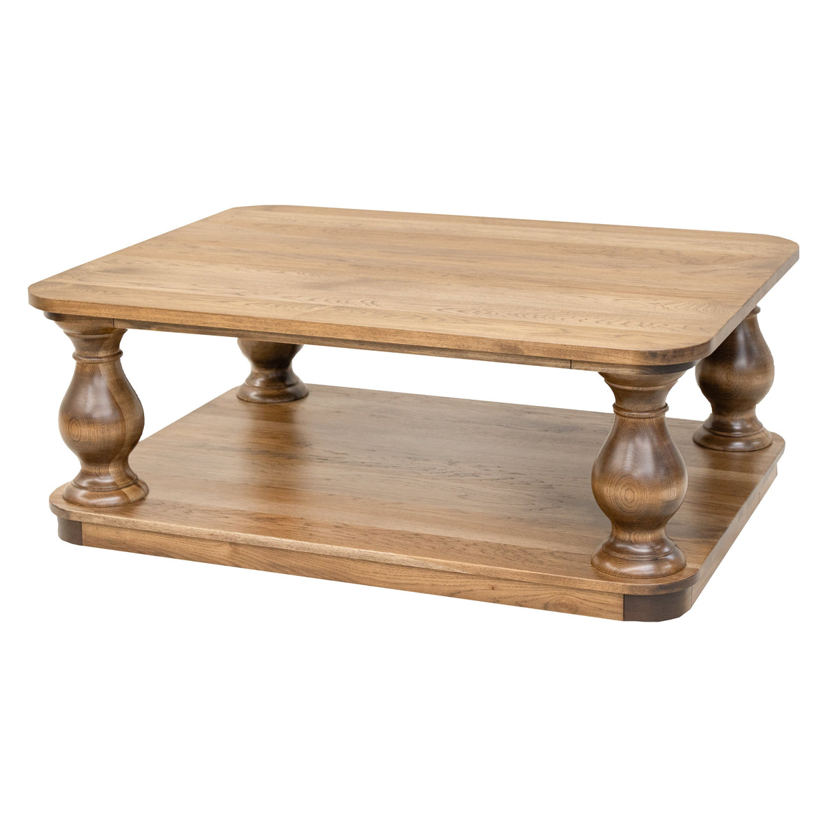 Lexington Baluster Hickory Wood Coffee Table in Cocoa Light