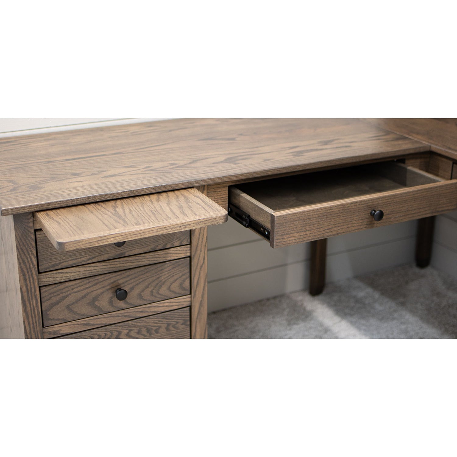 Pullout board and pencil drawer