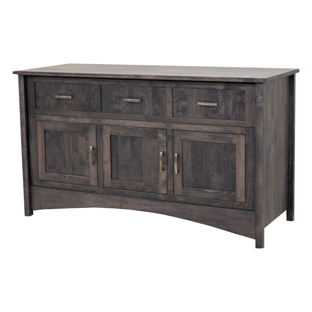 Murphy Solid Maple Wood Bed Cabinet in Gunsmoke Color