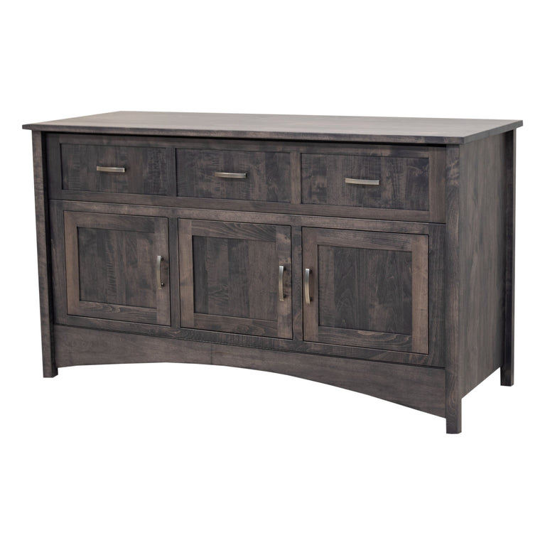 Murphy Solid Maple Wood Bed Cabinet in Gunsmoke Color