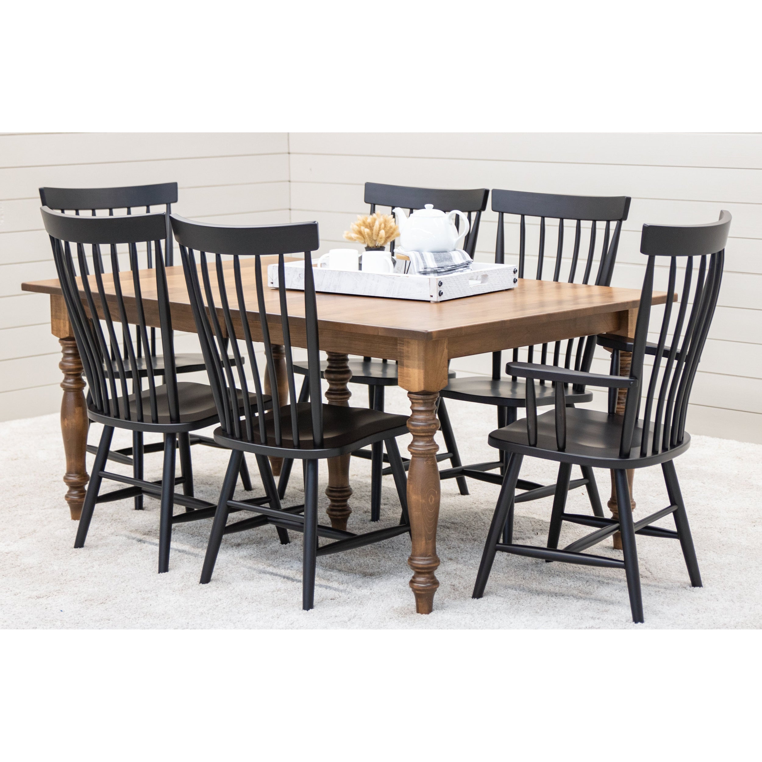 Turned Leg Dining Tables | Dining Tables with Black Legs