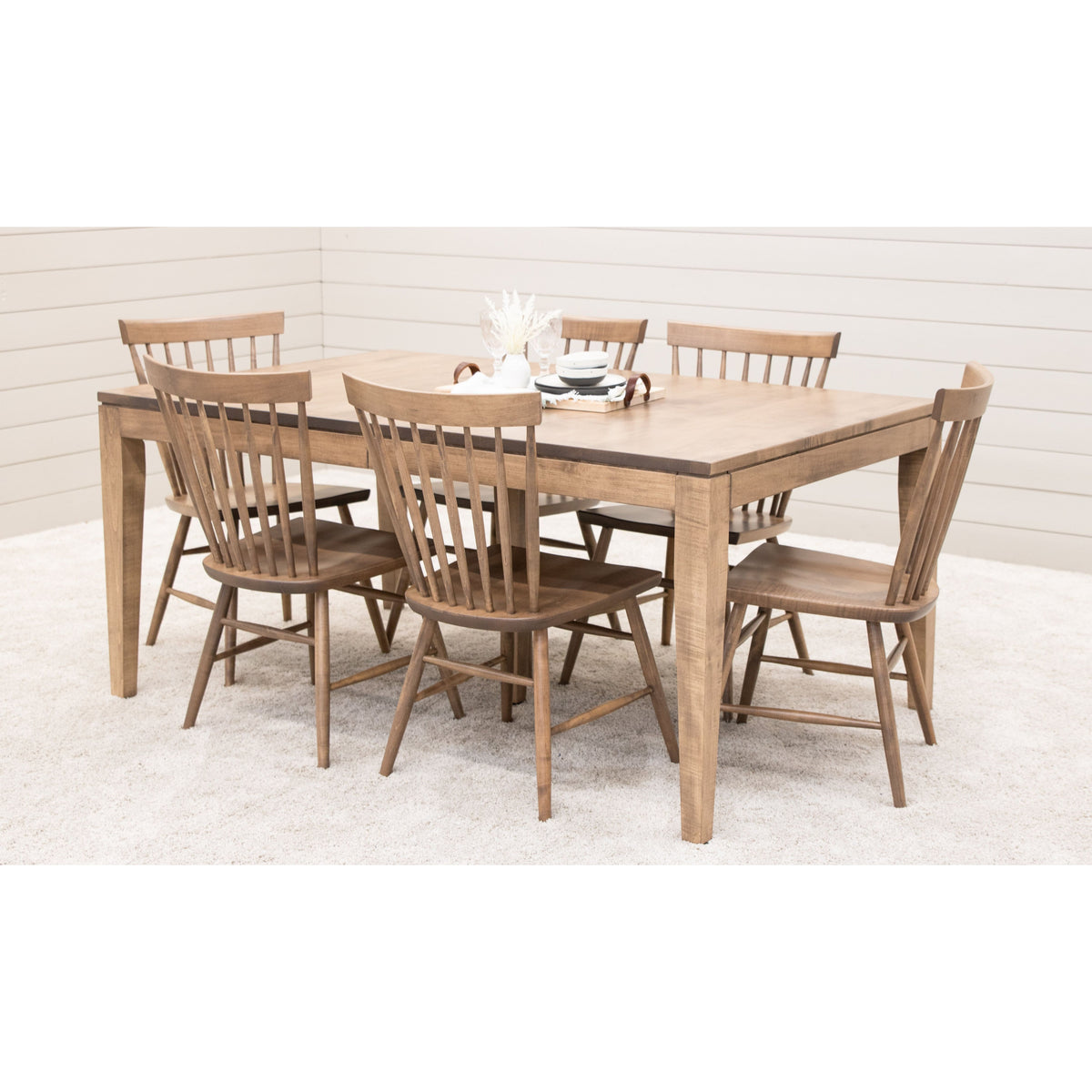 Winston Natural Maple Wood Windsor Side Chair in Cocoa Light