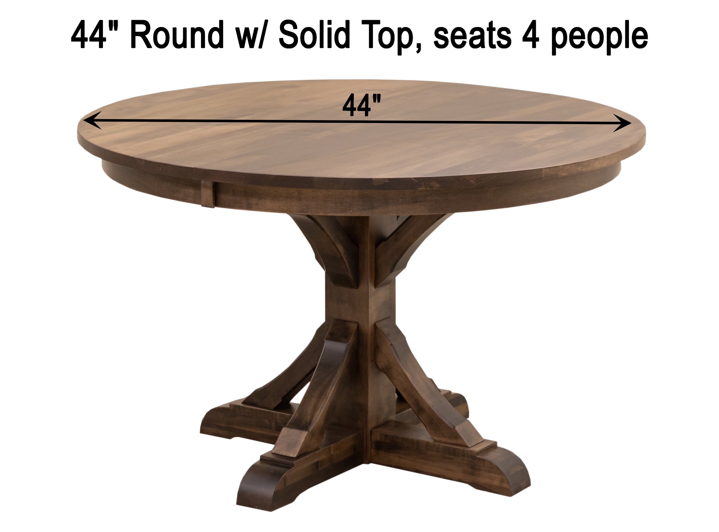 Newport Round White & Wood Extending Dining Table | Solid Maple Wood