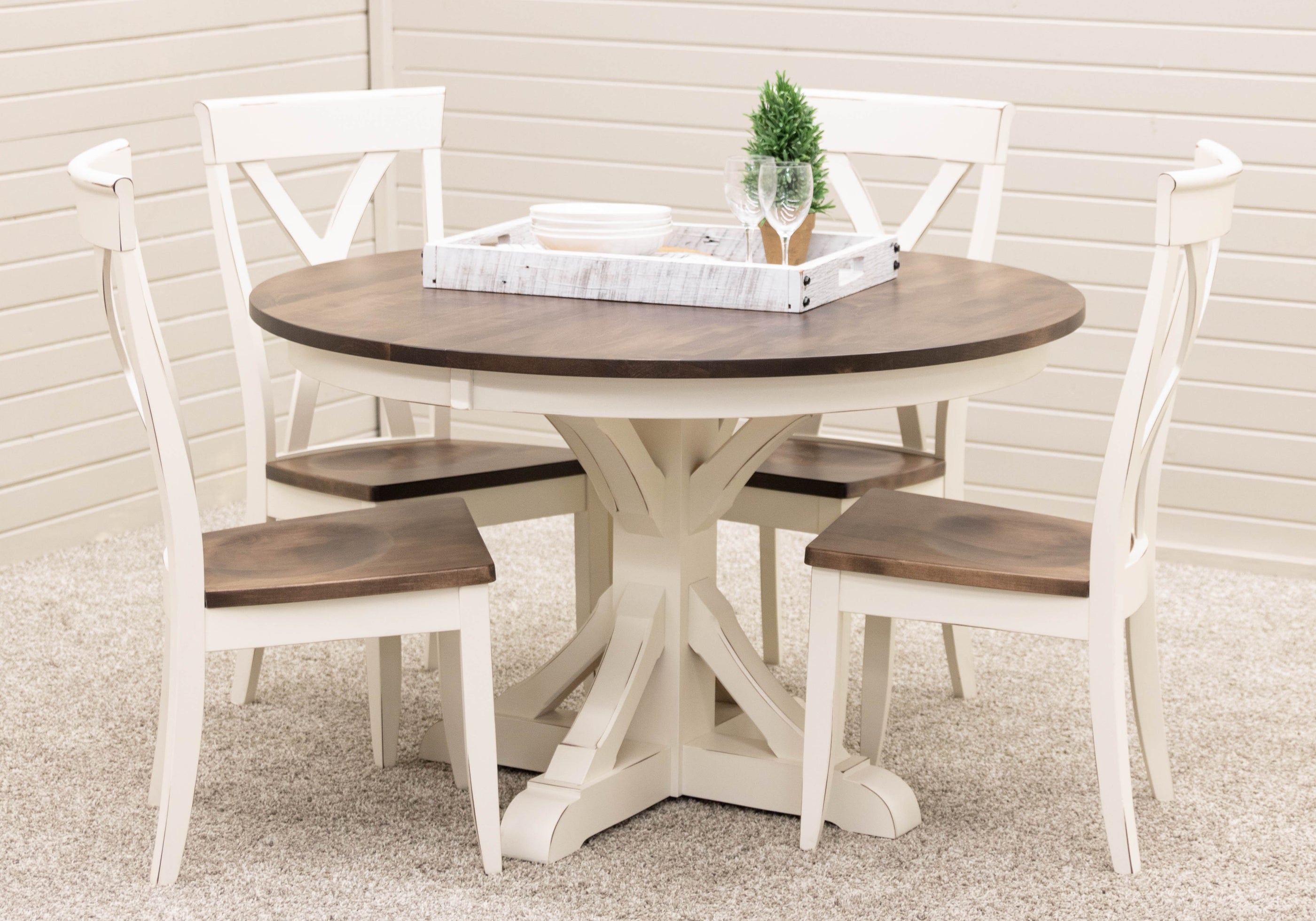 Extendable Dining Set with Chairs | Dining Set with Leaf