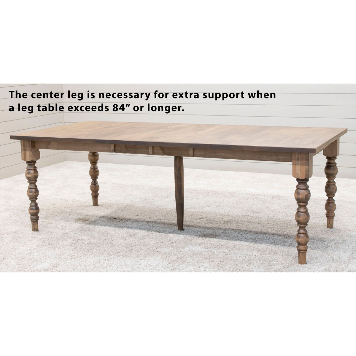 Parson Leg Rustic Cherry Wood Extending Dining Table | Asbury Color