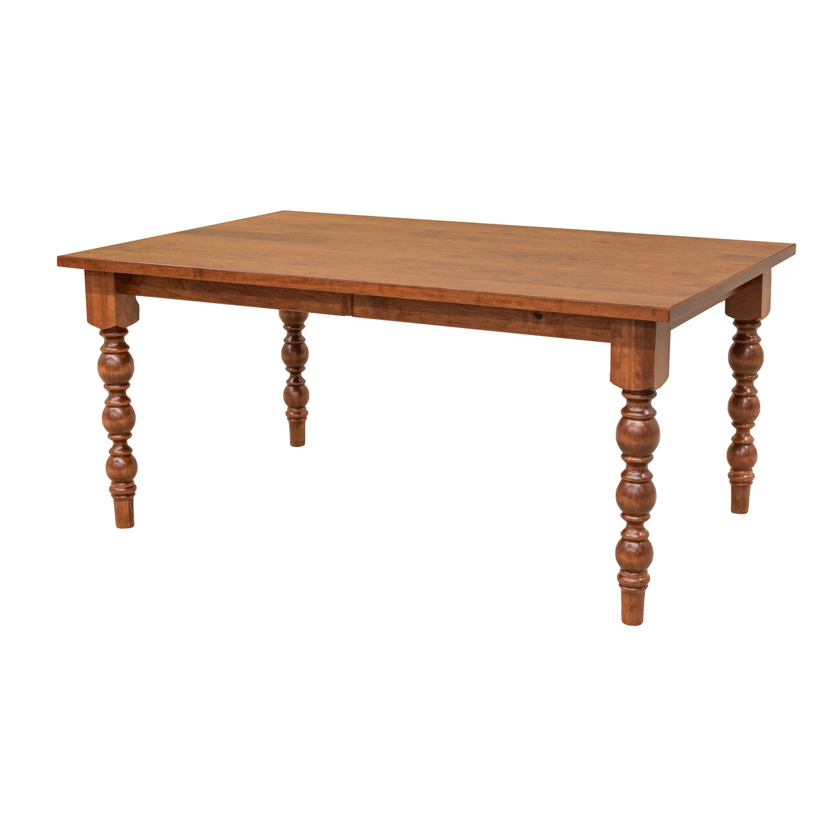 Parson Leg Rustic Cherry Wood Extending Dining Table | Cherry Color