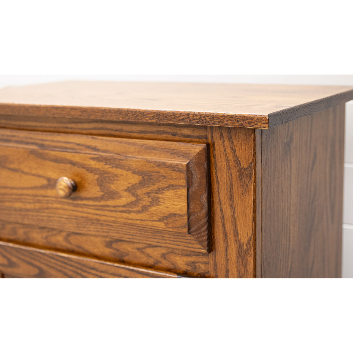 Single Door Oak Wood Pie Safe with Wood Panels | Michael's Cherry Stain
