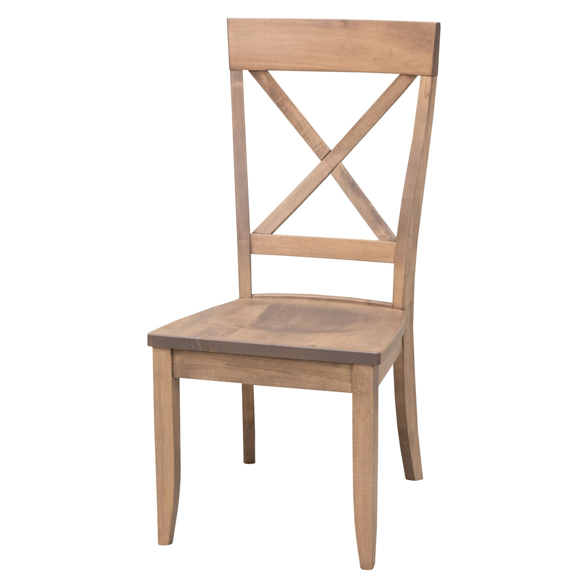 Portland X Back Solid Maple Wood Side Dining Chair in Willowbend