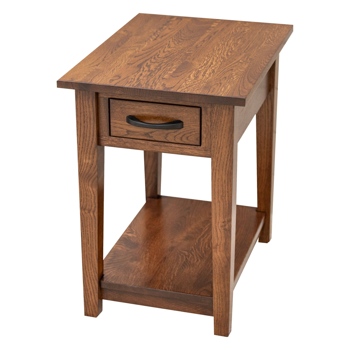 Riverton Quarter Sawn White Oak Wood Small Rectangle Open End Table